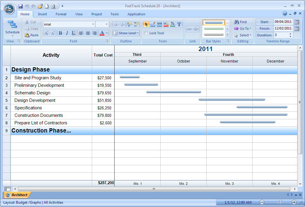 Displaying Project Costs Over Time With Summary Graphs HOW TO 