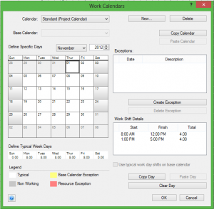 Defining Calendar Exceptions – Project Management Blog – OnTrack