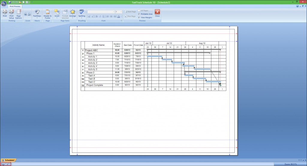 Print Preview Landscape Orientation – Project Management Blog – OnTrack